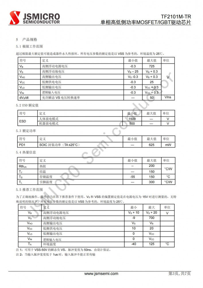 TF2101M-TR datasheet page 3