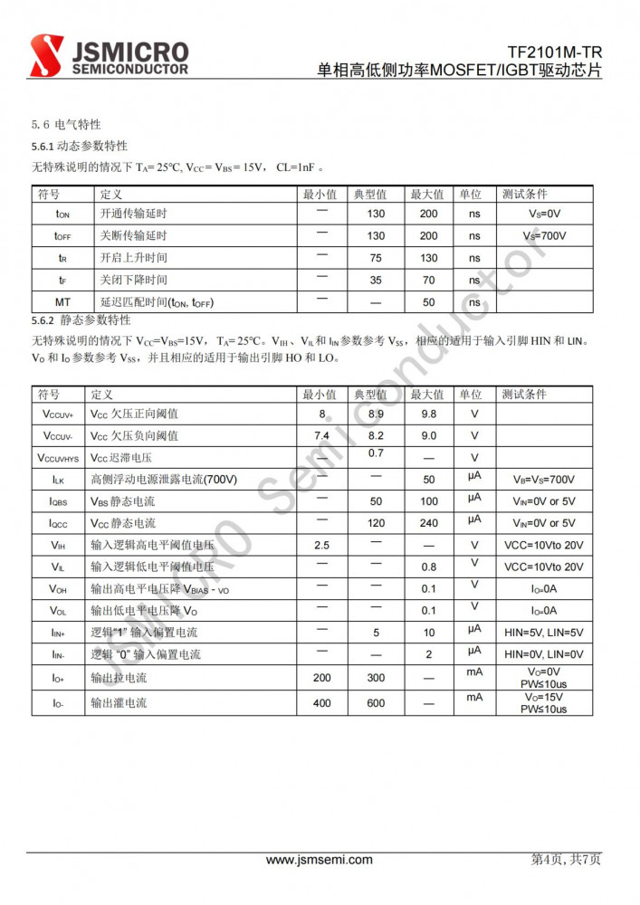 TF2101M-TR datasheet page 4