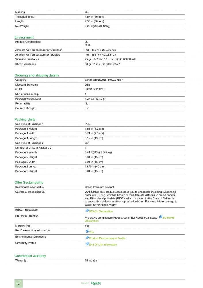 XS218SANAL2 documentation page 2