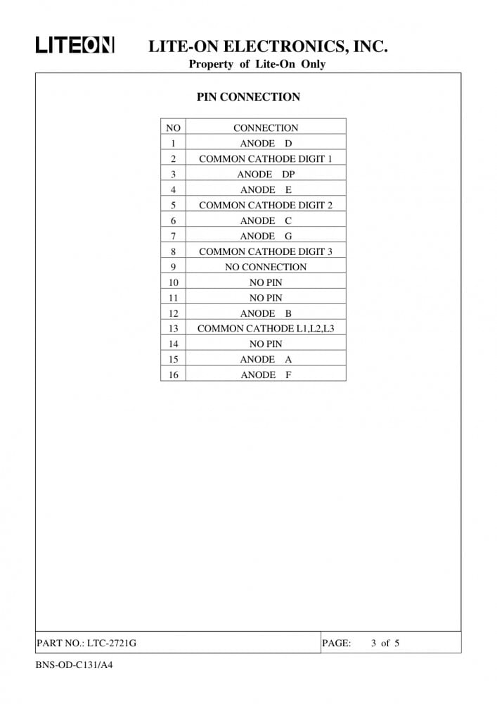 LTC-2721G datasheet page 4