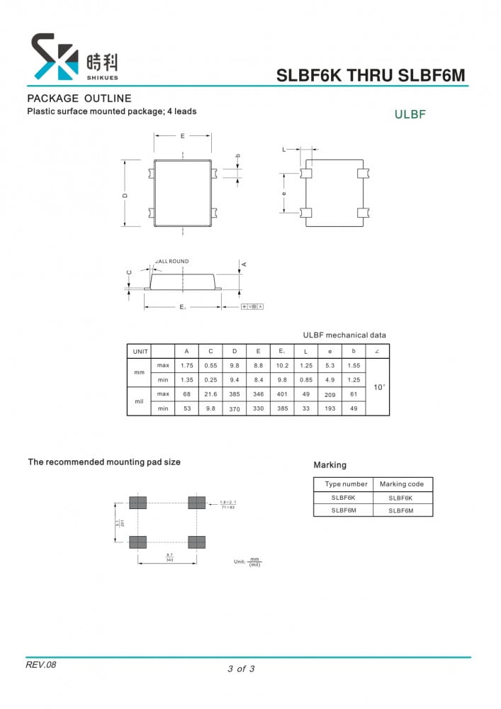 SLBF6M datasheet page 3