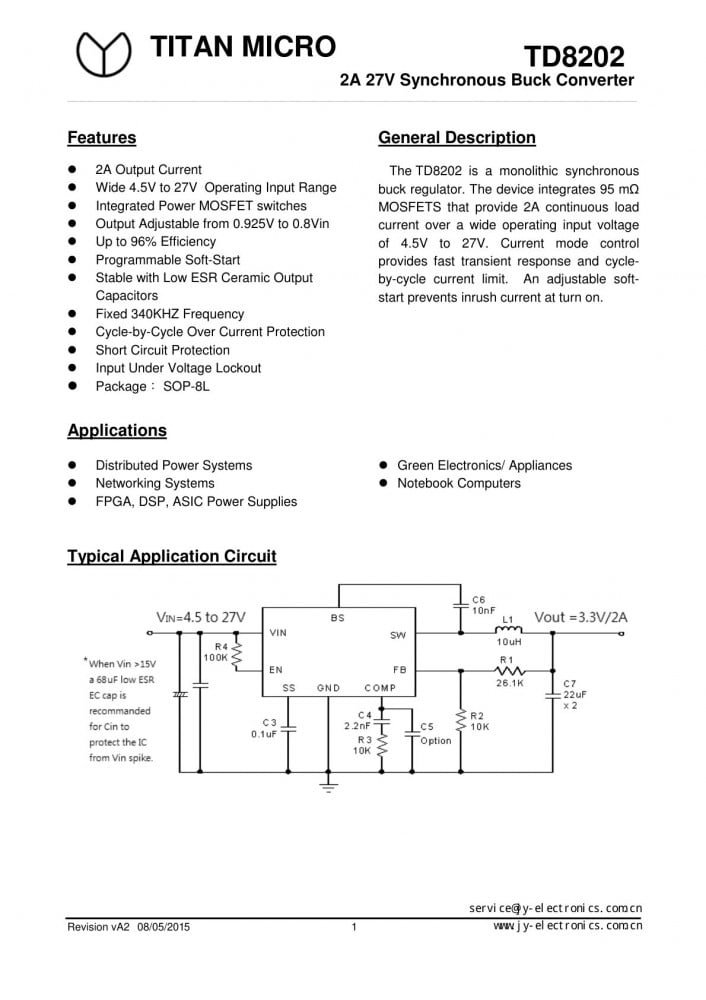 TD8202-S8AX datasheet page 1