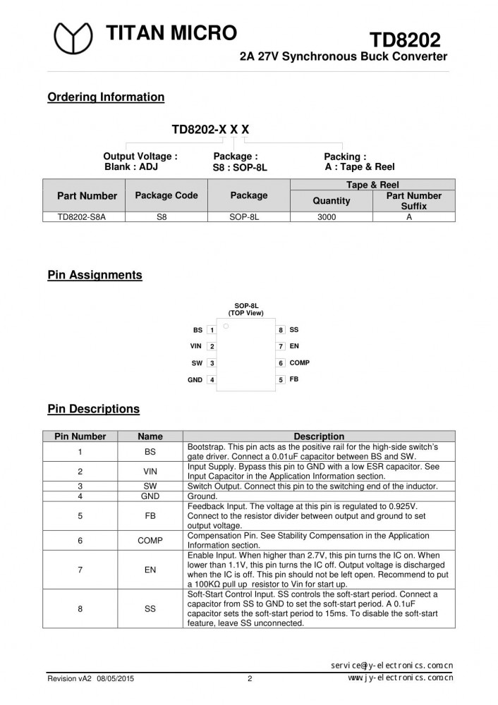 TD8202-S8AX datasheet page 2