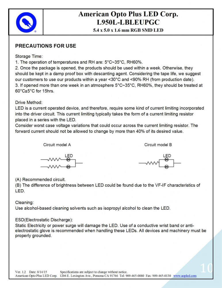 L950L-LBLEUPGC datasheet page 10