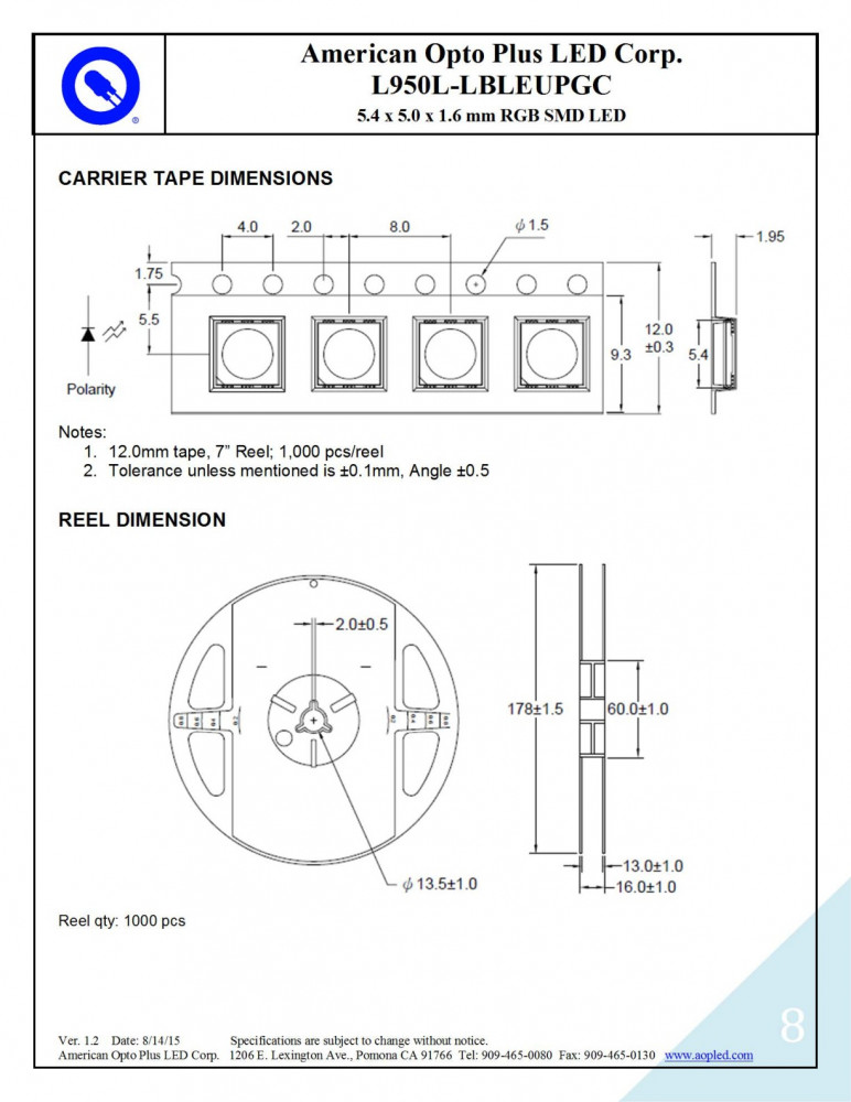 L950L-LBLEUPGC datasheet page 8