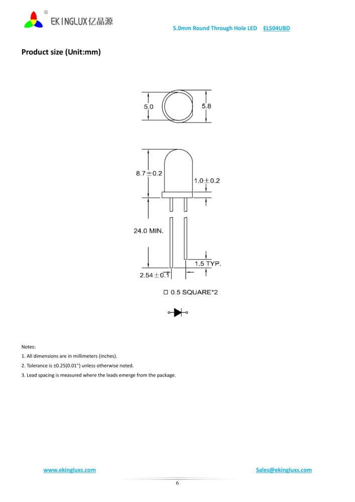 EL504UBD datasheet page 6