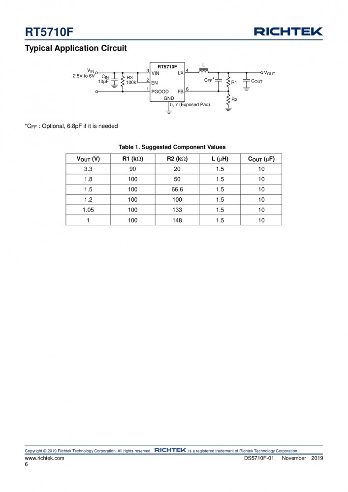 RT5710F technical document page 6