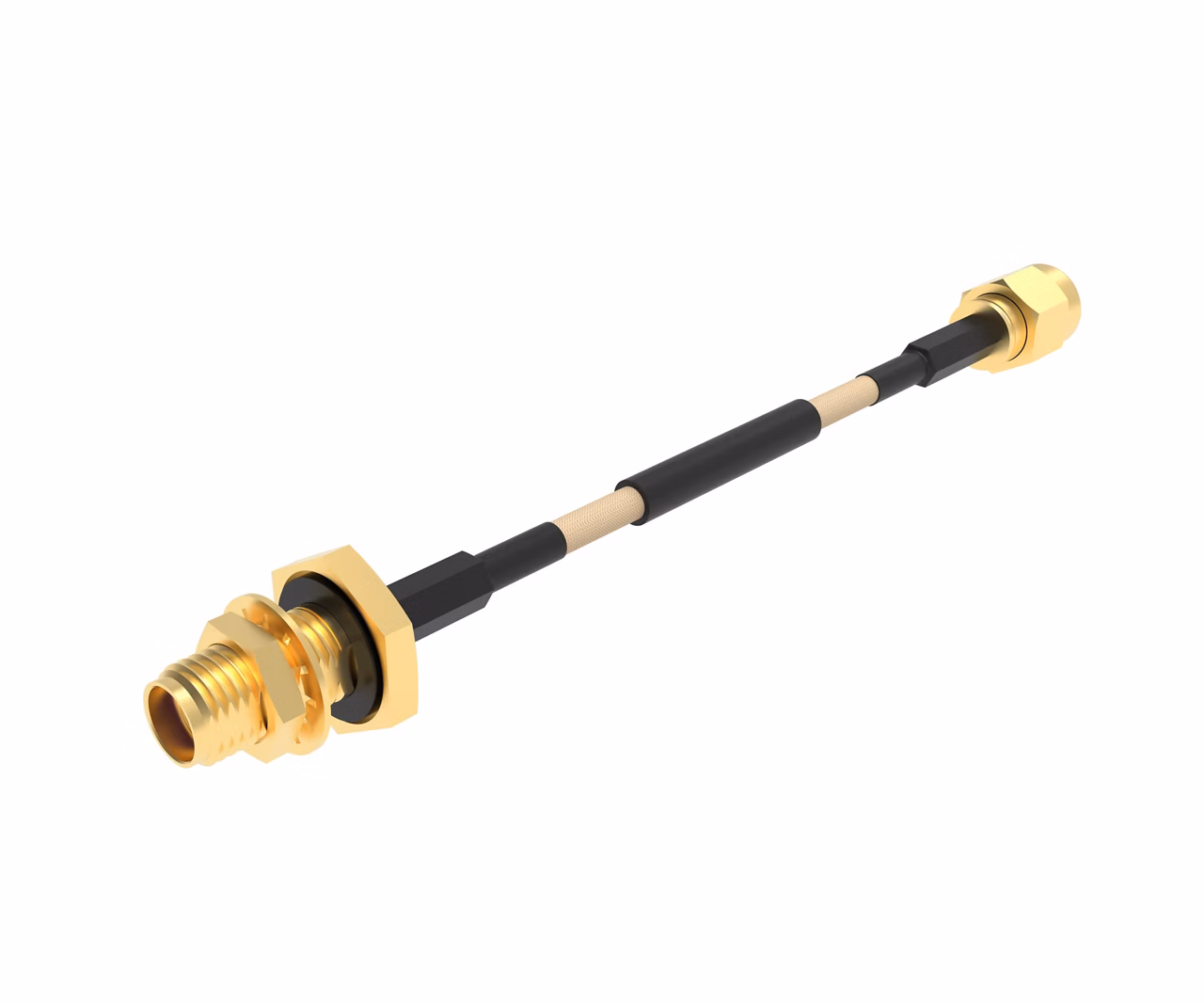 SMA Right-Angle Plug to SMP Straight Plug on Temp-Flex 1000671086 Cable, 457.20mm Length, 50 Ohms