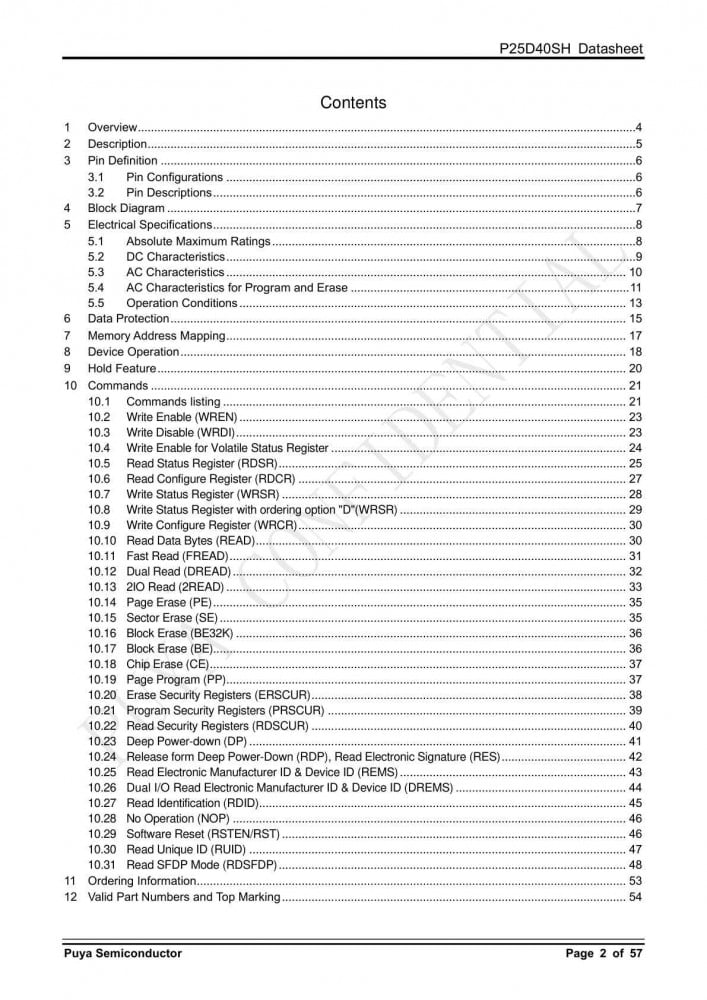 P25D40SH datasheet page 2