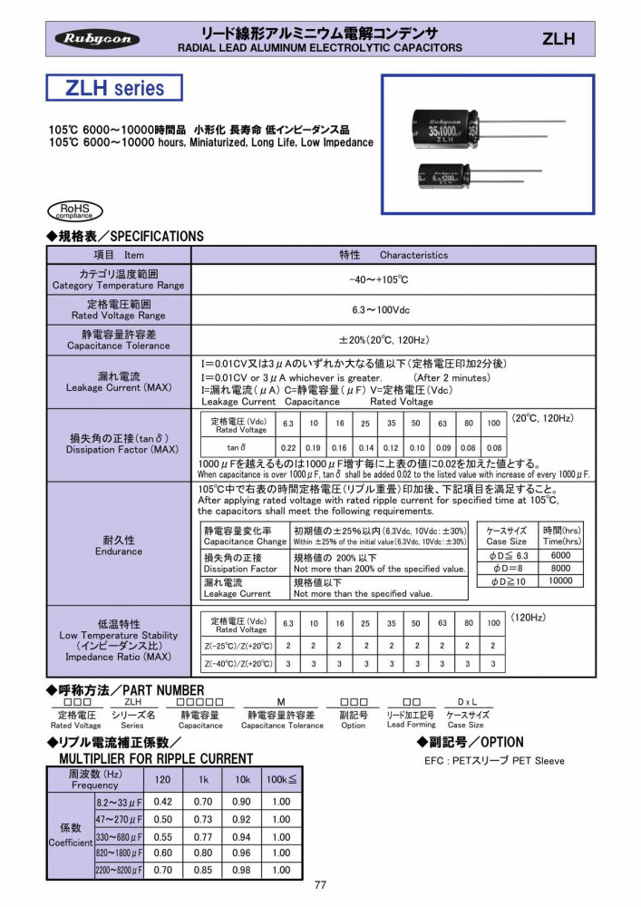 ZLH series technical document page 1