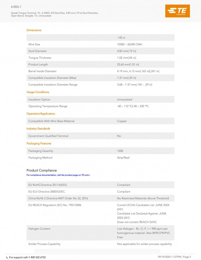 TE Connectivity 61855-1 document page 2