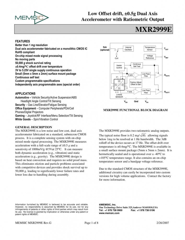 MXR2999EL-B datasheet page 1