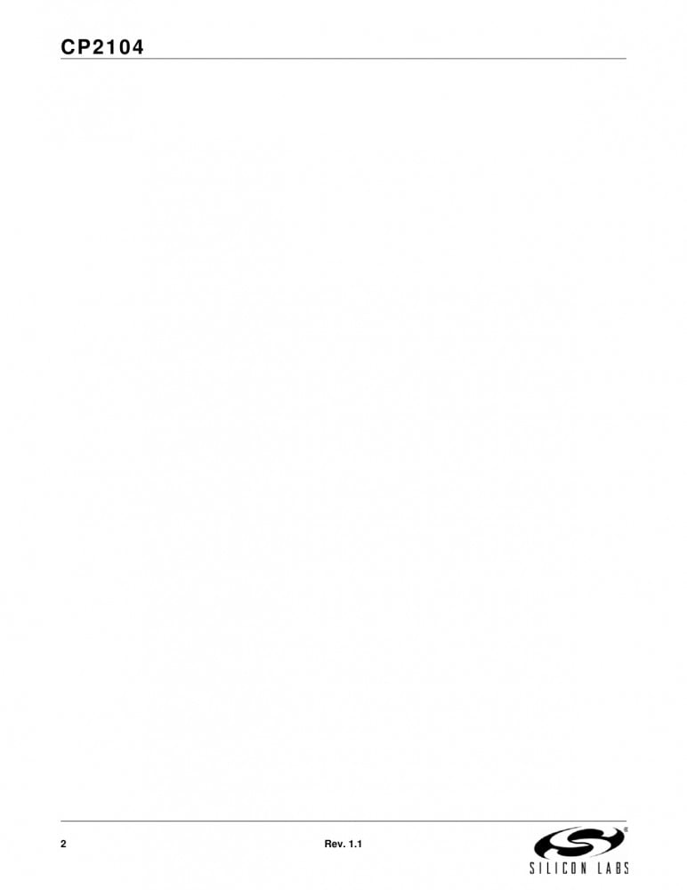 CP2104 datasheet page 2