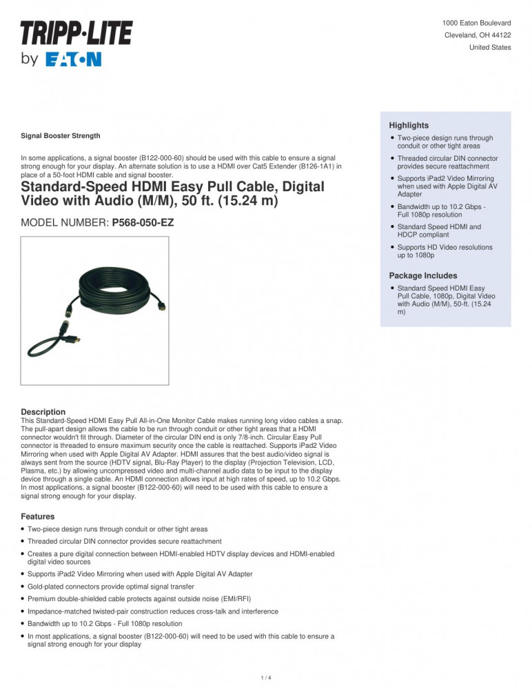 P568-050-EZ technical document page 1