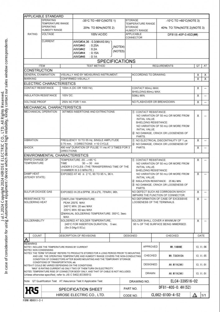 DF81-40S-0.4H(52) specification sheet