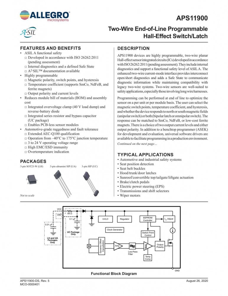 APS11900 datasheet page 1