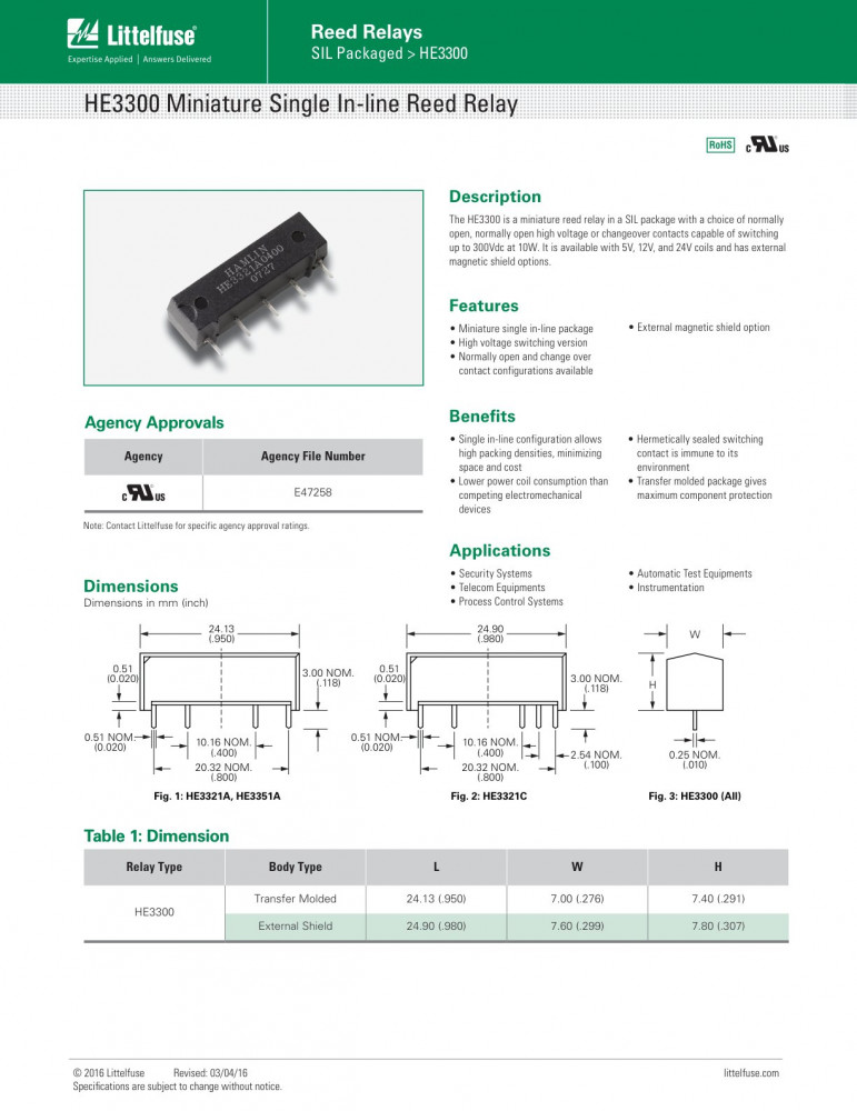 HE3351A2400 datasheet page 1