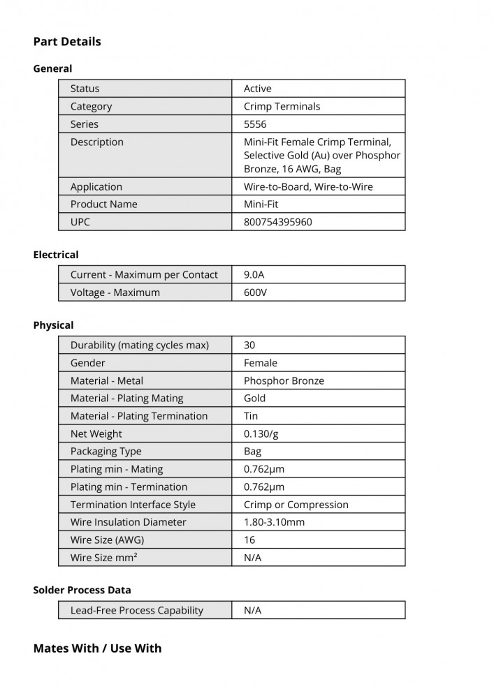 MOLEX document page 2