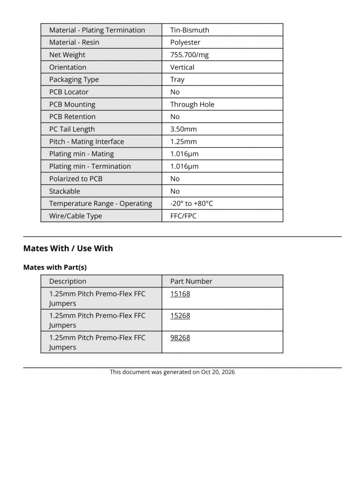 MOLEX 39532075 technical document preview, page 3