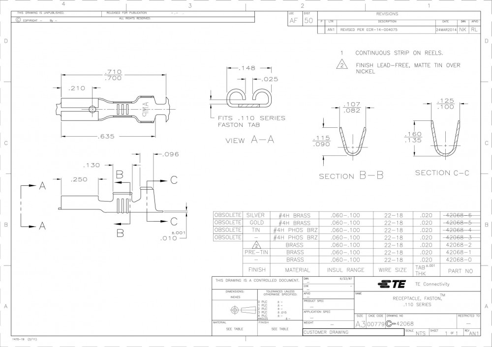 TE Connectivity 42068-1 technical drawing preview
