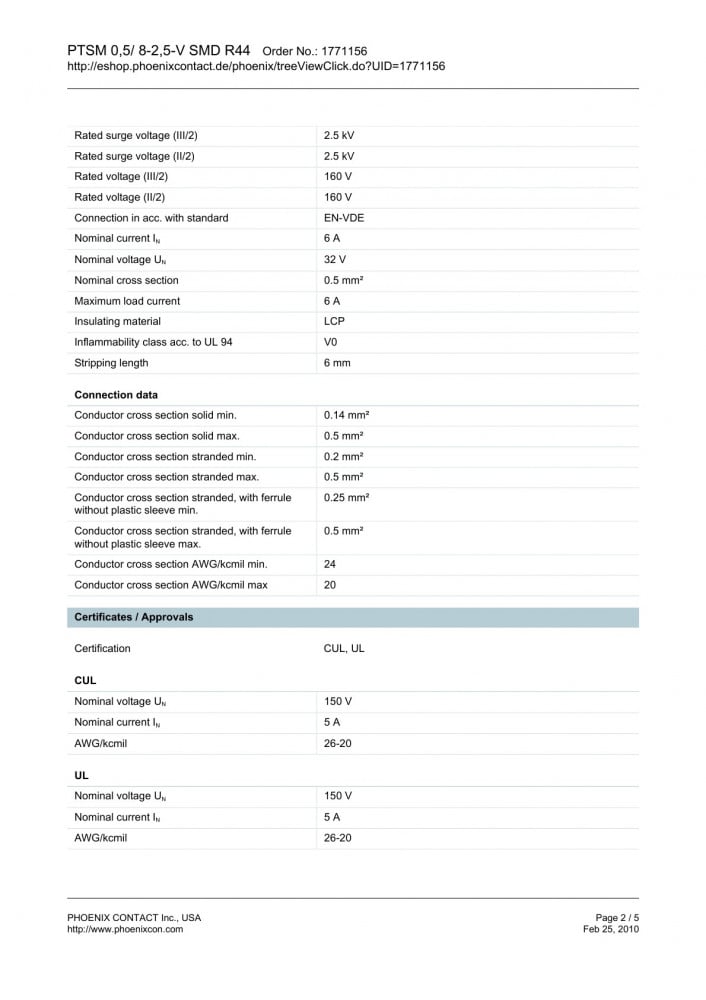 Phoenix Contact 1771156 technical document page 2