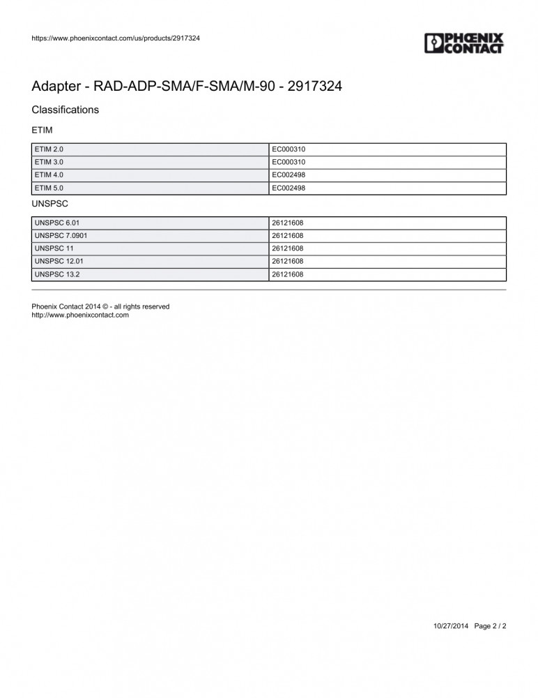 Phoenix Contact 2917324 technical document page 2