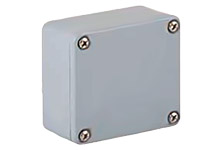STD - Standard Enclosure , Die-cast Aluminum, S-8100 Series, without External Mounting Flanges, 70 x 70 x 45mm Outside Dimensions, Light Grey RAL 7035 for sale