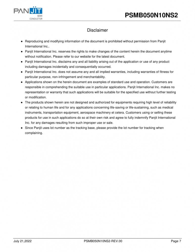 PSMB050N10NS2 datasheet page 7