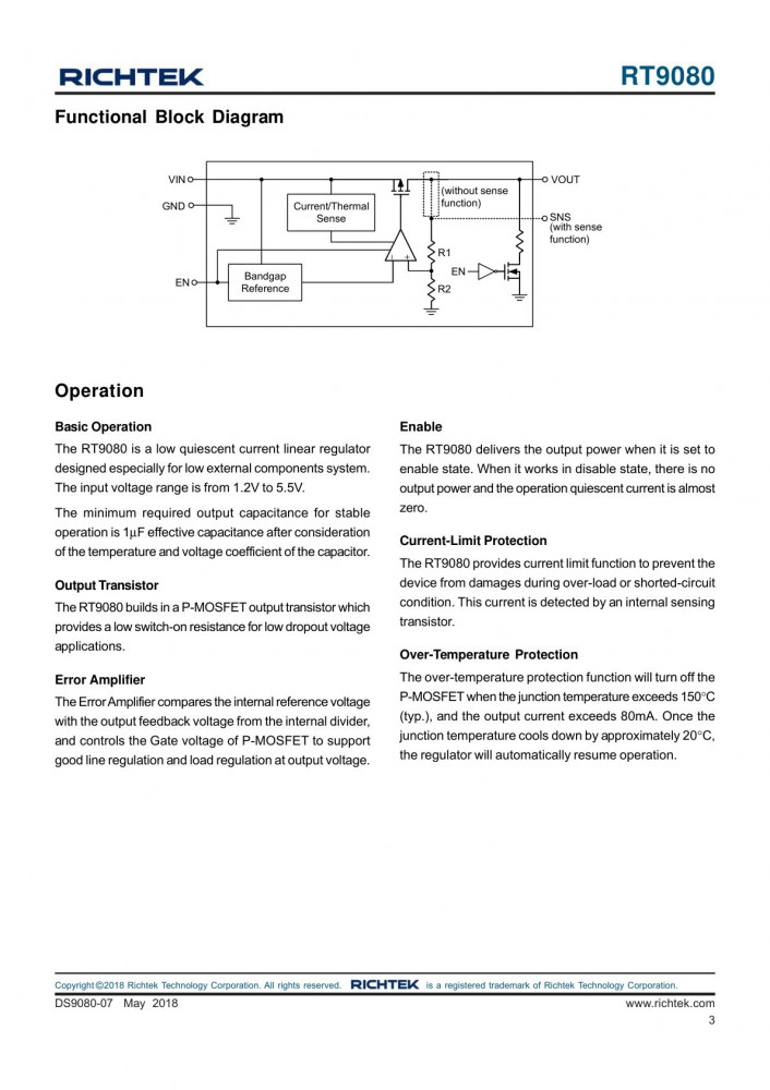 RT9080 datasheet page 3