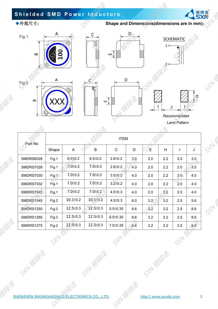 SMDRS series datasheet page 2