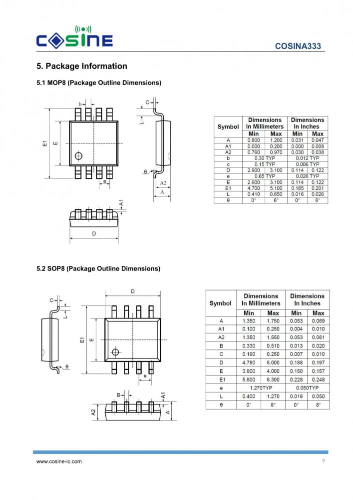 COSINA333MRB datasheet page 7