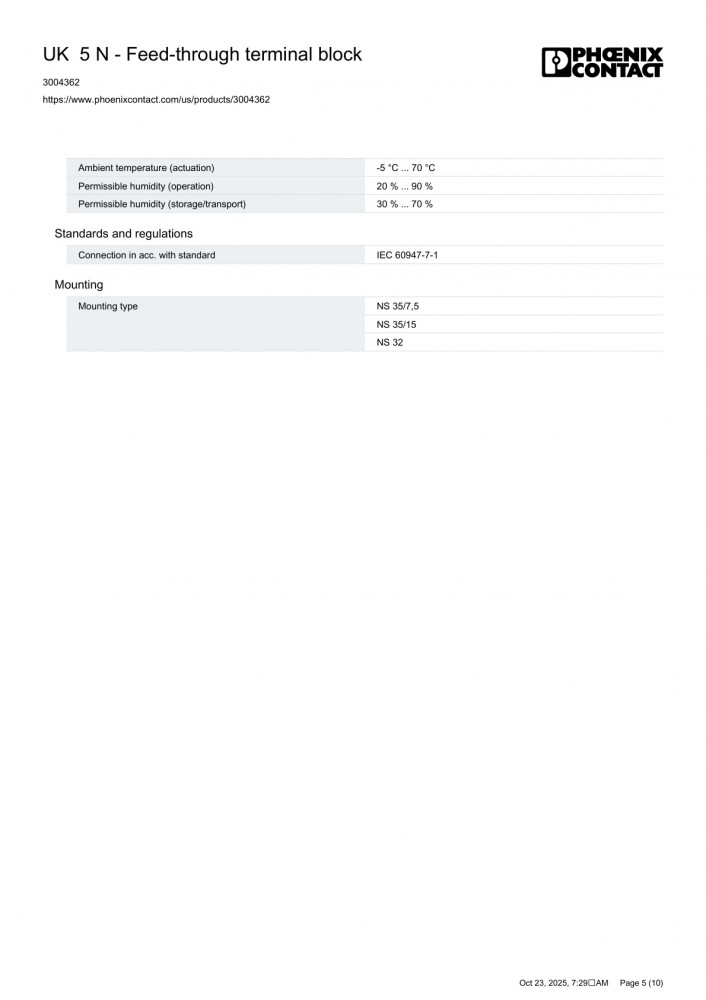 Phoenix Contact 3004362 datasheet page 5