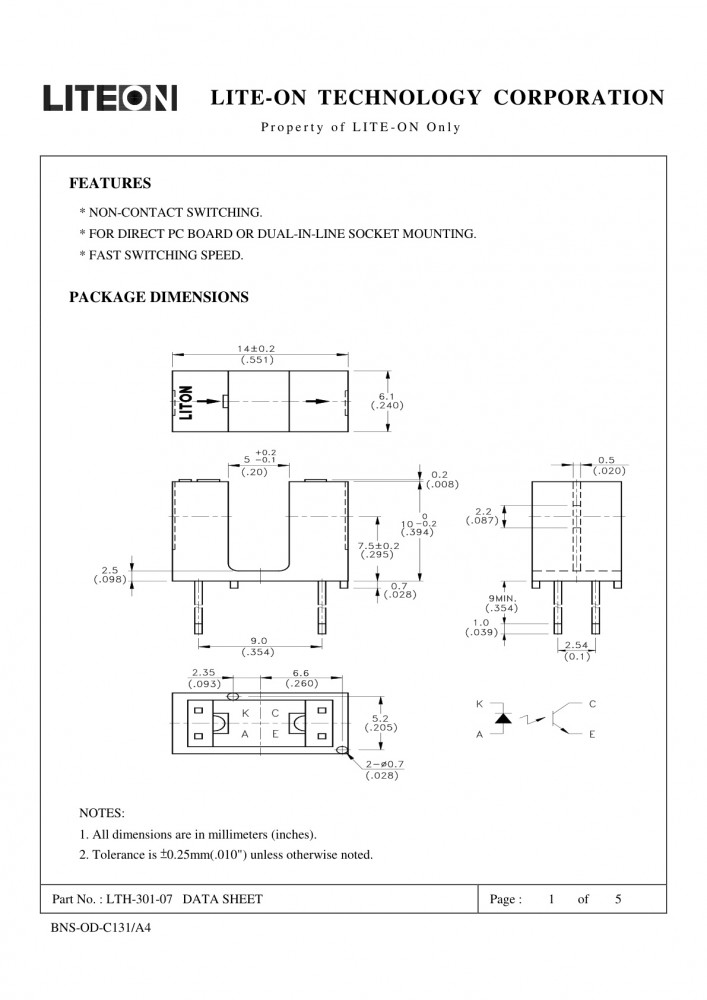 LTH-301-07 datasheet page 2