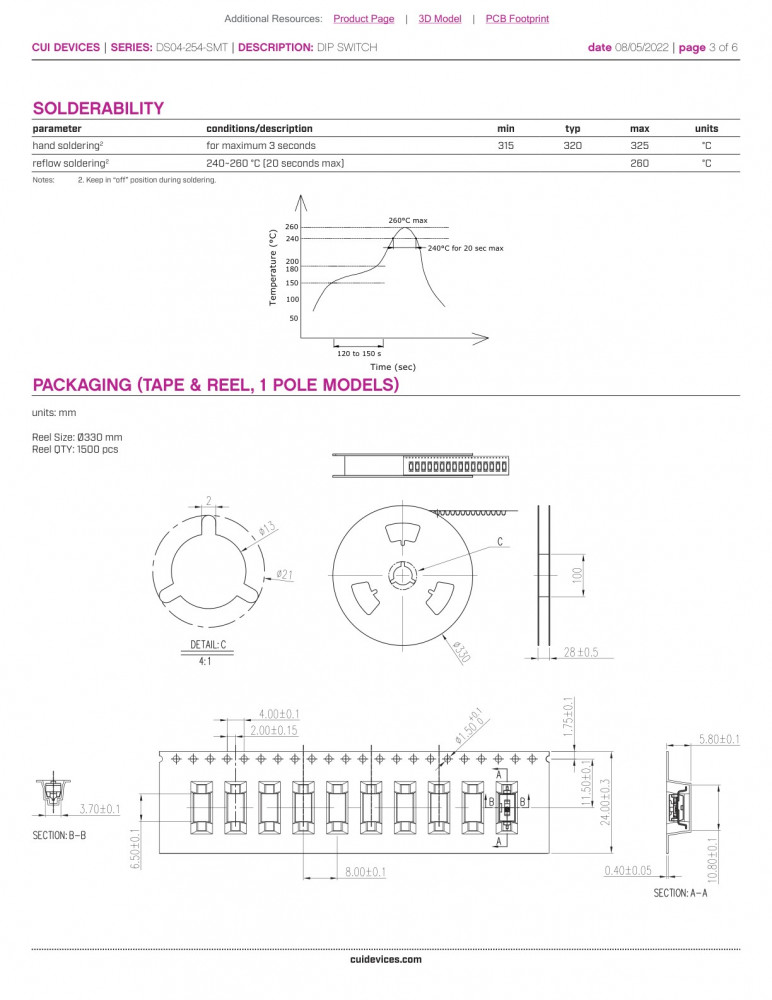 DS04-254-1-10BK-SMT datasheet page 3