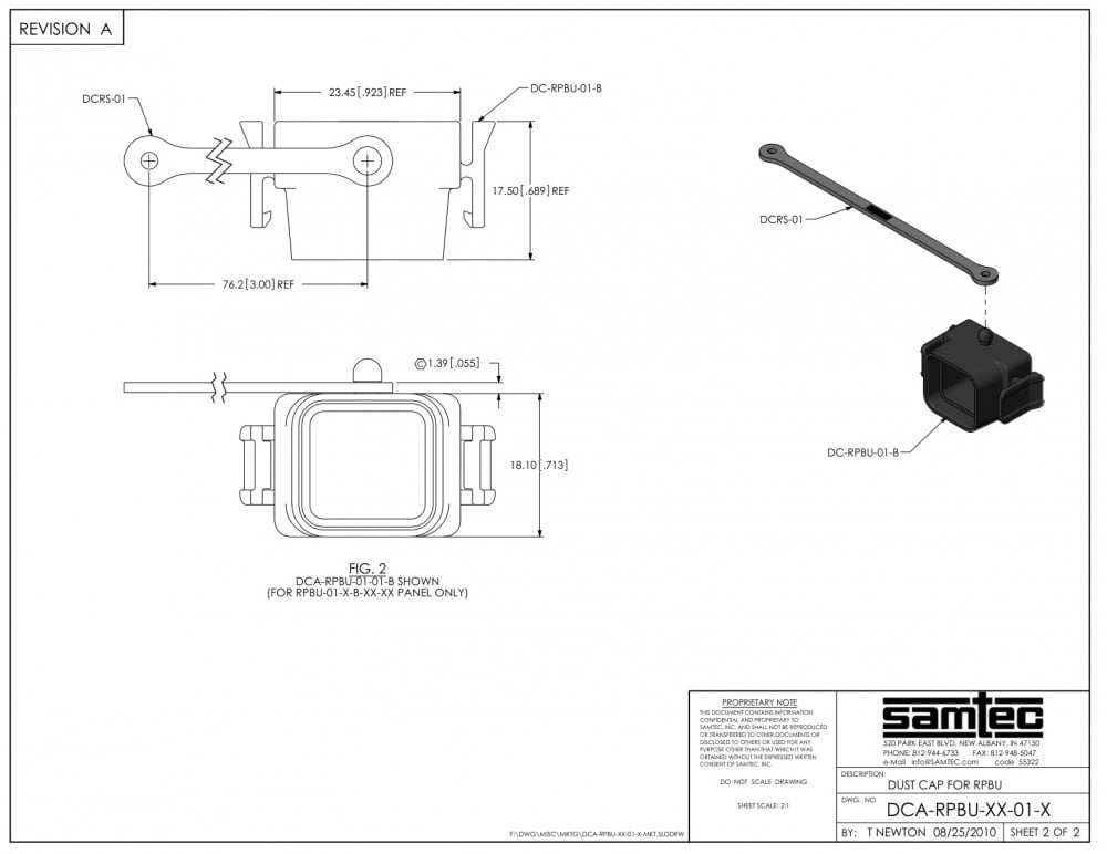 Samtec DCA-RPBU drawing page 2