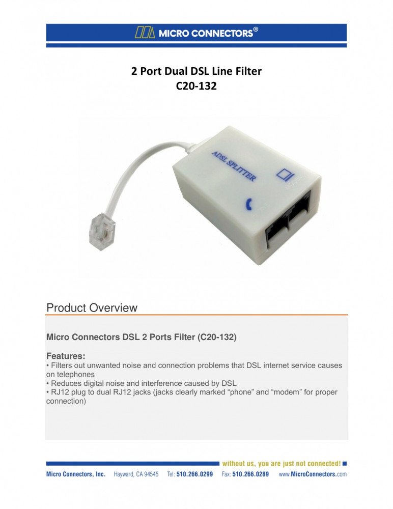C20-132 product documentation, page 1