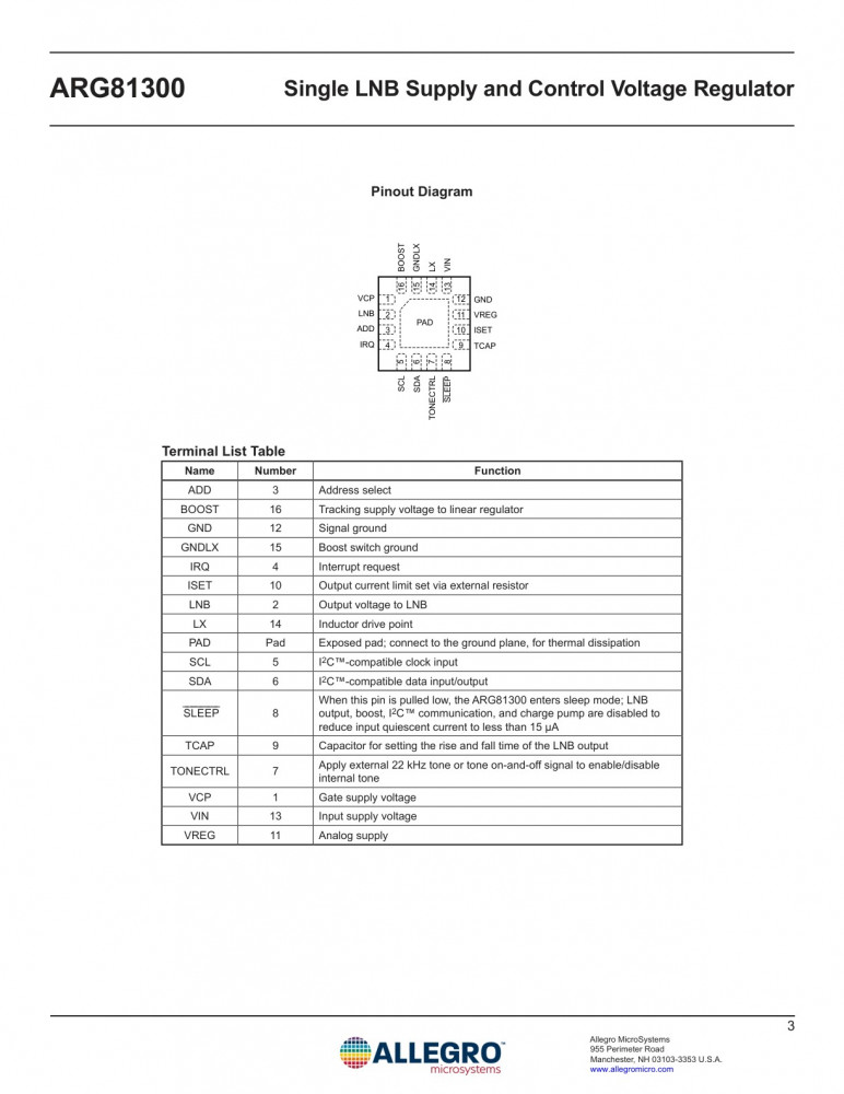 ARG81300 datasheet page 3
