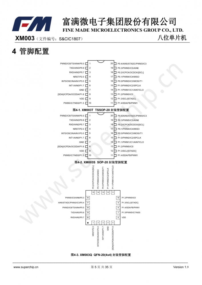 XM003T technical document page 5