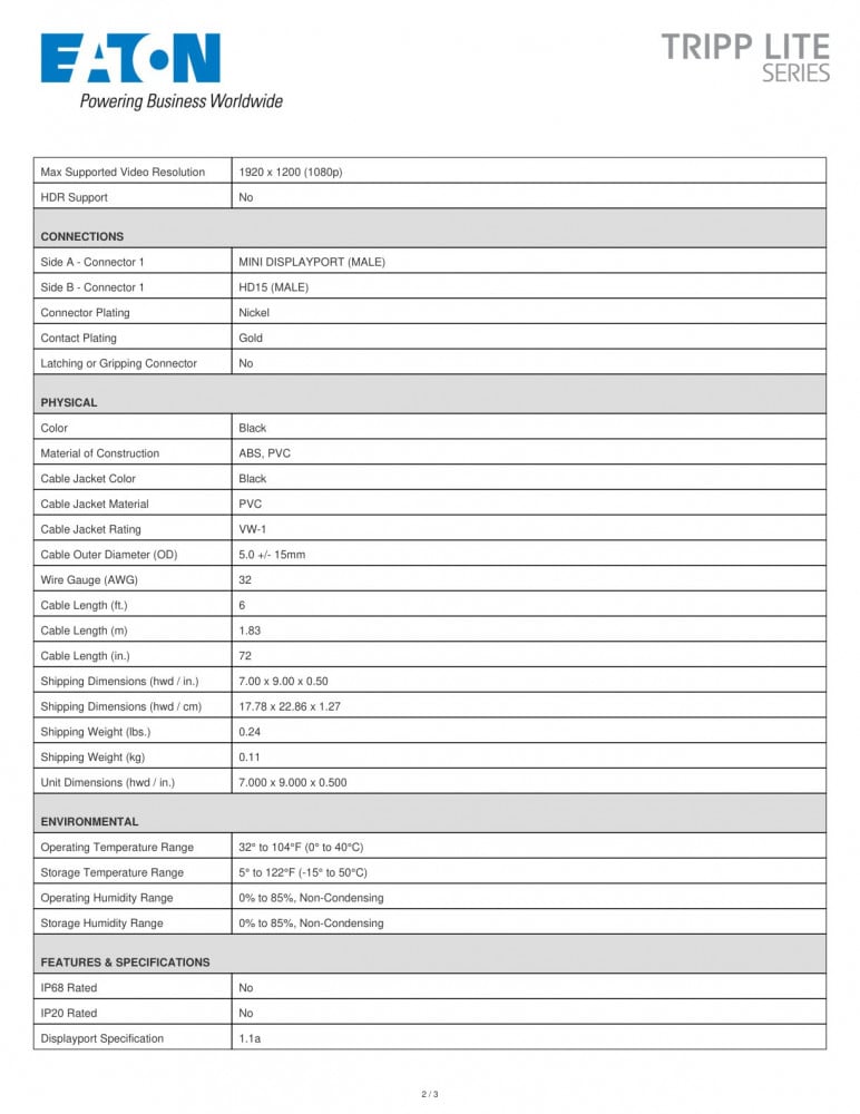 P586-006-VGA technical document page 2