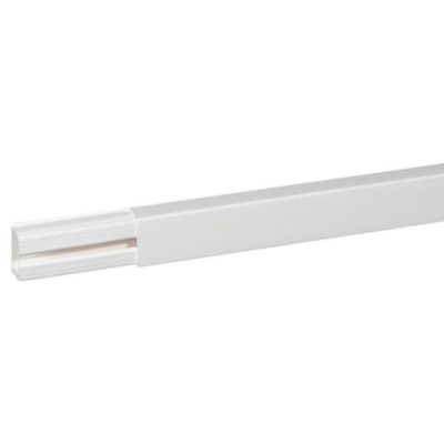 Dlplus - Mini-Trunking 20x12.5mm - Stop wire membrane cable retention - 1 compartment, L2.1m - White IP40, IK07, EN50085-2-1