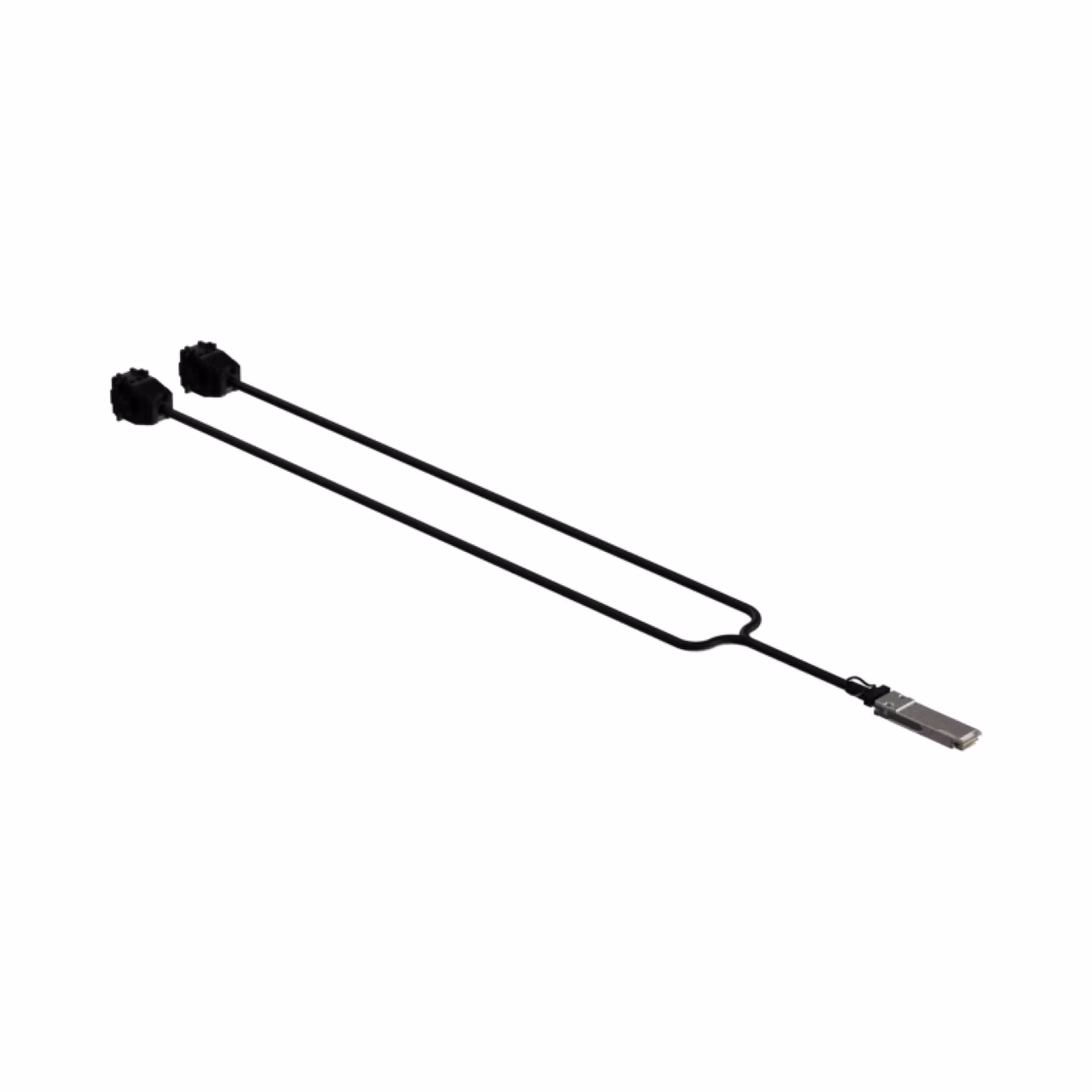 1-zQSFP+-to-2 Impel 4-by-2 Cable Assembly, Twinax Cable, 30 AWG, 0.65m Length for sale