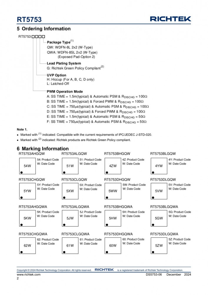 RT5753 technical document page 2