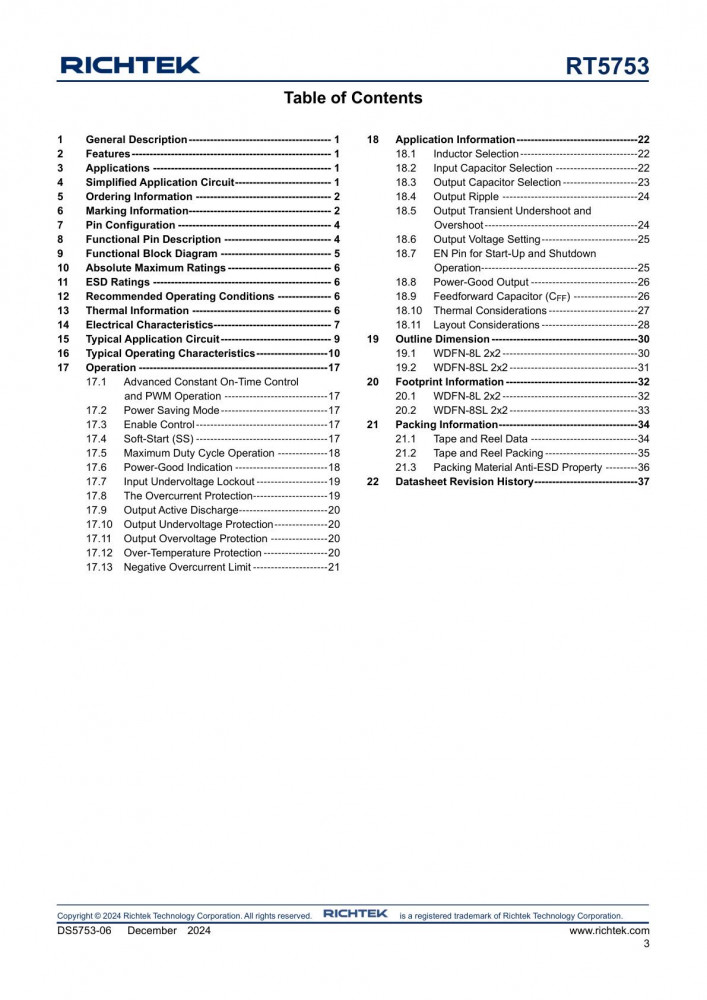 RT5753 technical document page 3