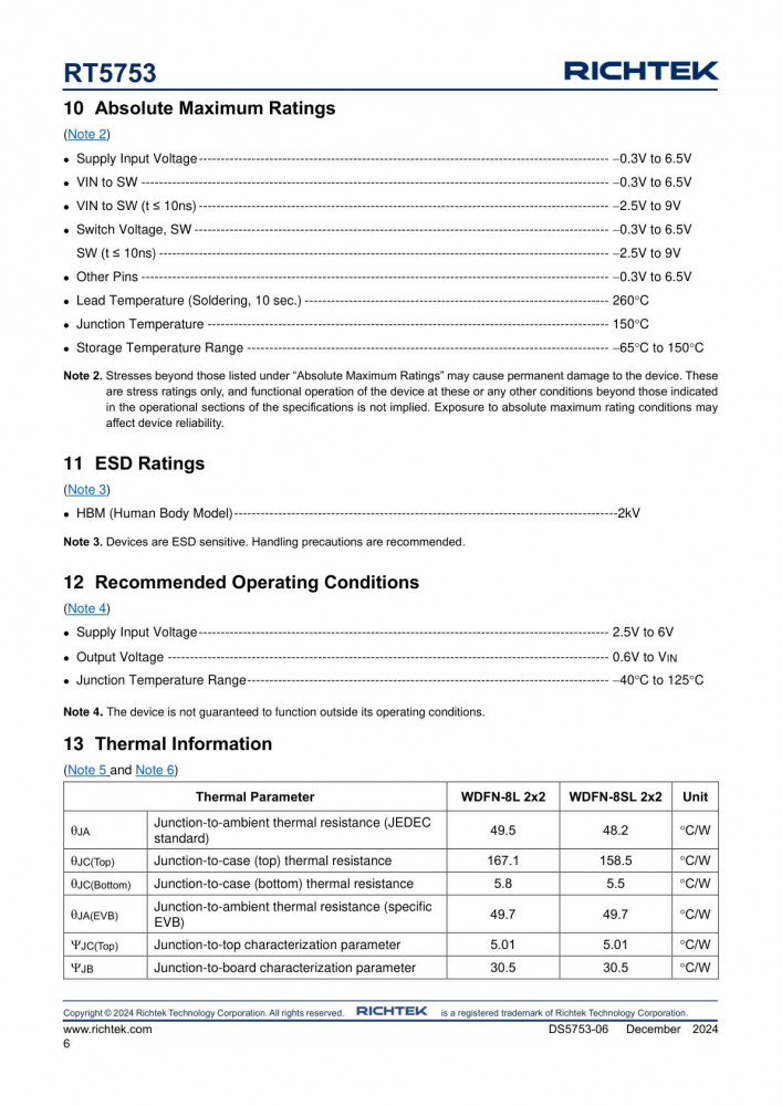 RT5753 technical document page 6