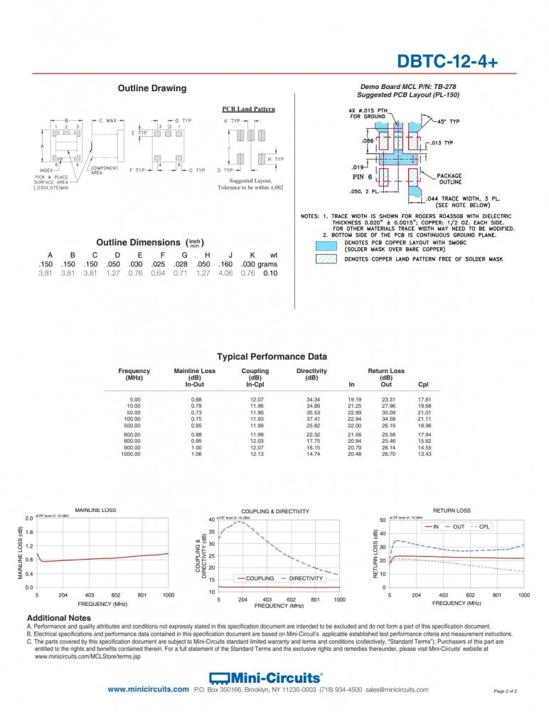 DBTC-12-4+ datasheet page 2