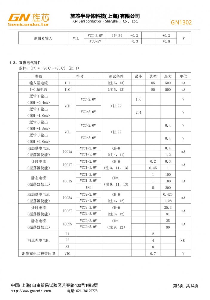 GN1302 datasheet page 5