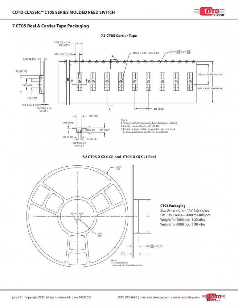 COTO CT05 datasheet page 4