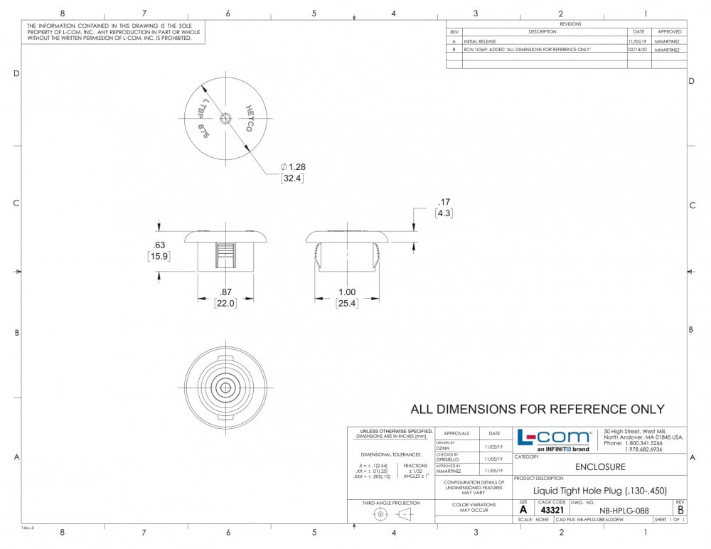 NB-HPLG-088 technical document page