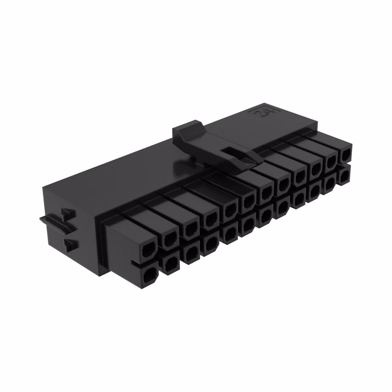 Mini50 Unsealed Receptacle, Single Row, UL 94 HB, with CPA, 4 Circuits, Polarization Option A, Black