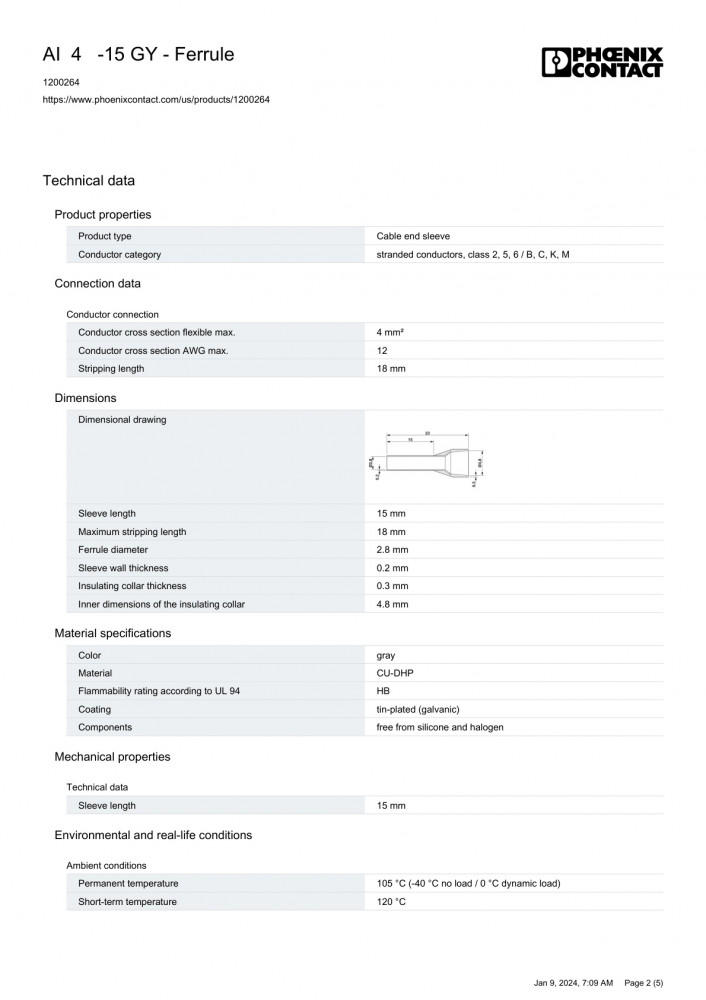 Phoenix Contact 1200264 product document page 2